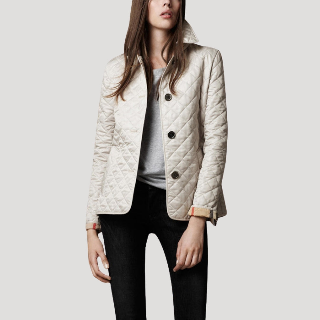 Women’s quilted lightweight padded spring jacket – NOIR & PEARL
